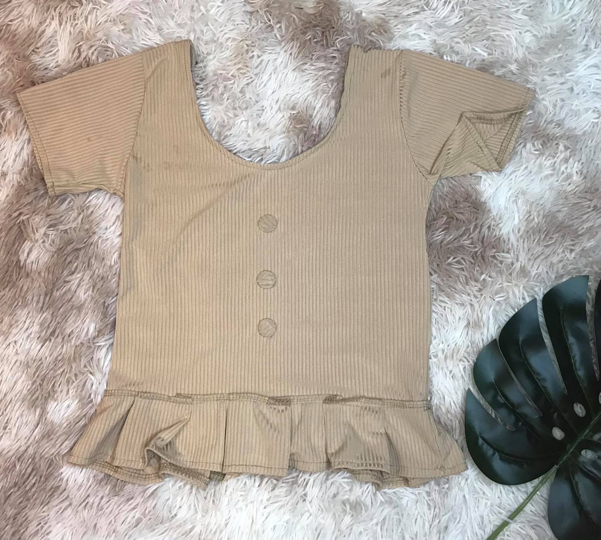 KOREAN STYLE CROP RAFFLES BOTTON (UNIQUEITO) | Lazada PH