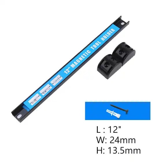 8/12/18/24" Magnetic Tool Holder Bar Racks, Metal Magnet Storage Tool ...
