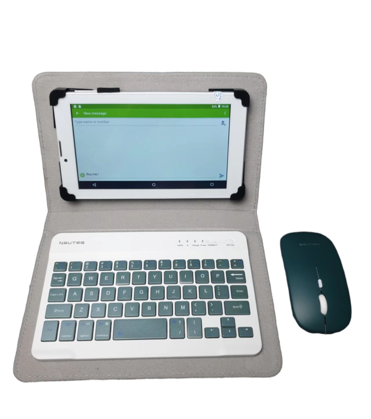 7 inches rechargeable bluetooth keyboard and bluetooth mouse with ...