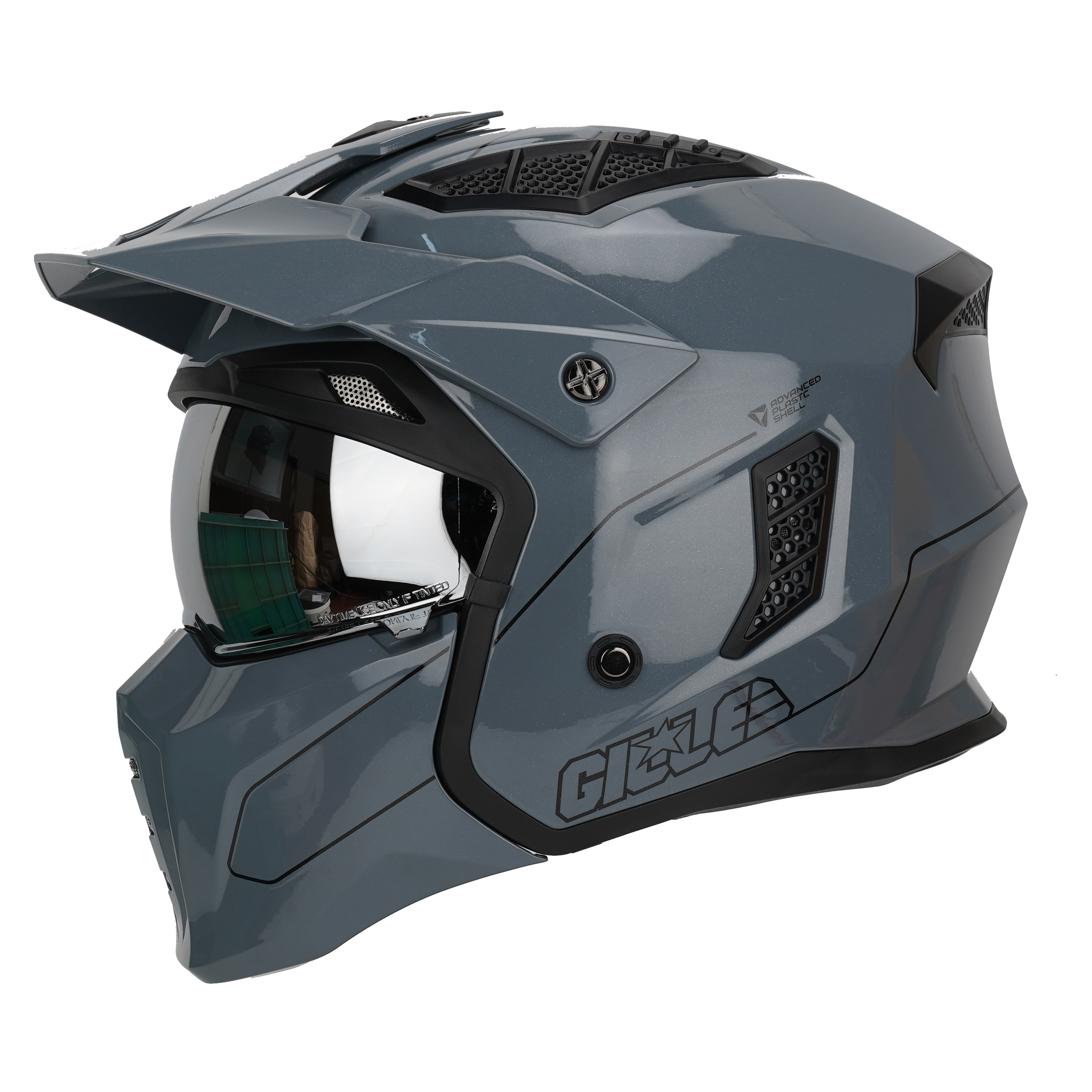 Gille Helmet YM-926 SQUADRON Plain Motorcycle Helmets Modular Full Face ...