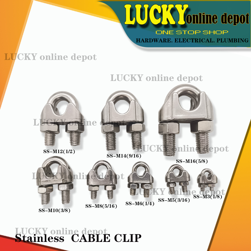 STAINLESS WIRE ROPE CLIP / WIRE ROPE CLAMP 3-16MM | Lazada PH