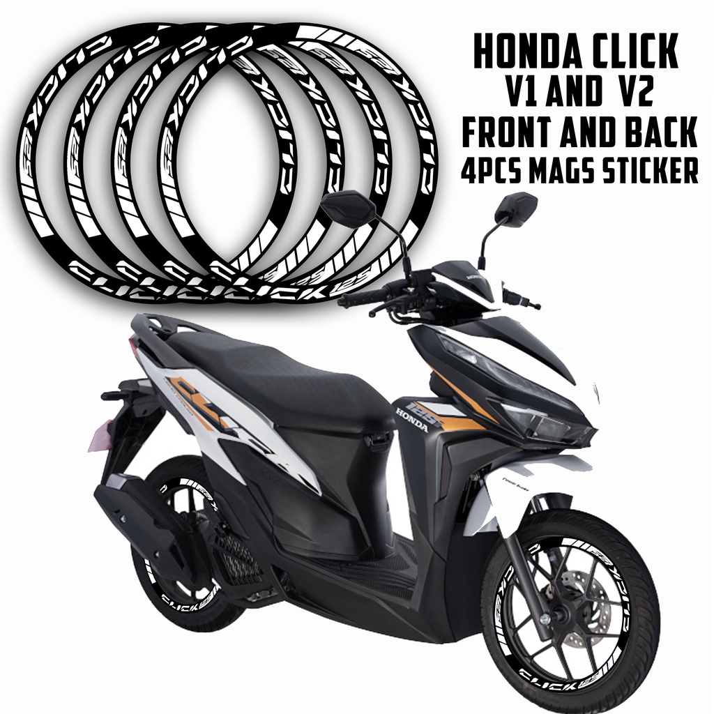 Honda Click V1 and V2 Front and Back Mags Stickers Set | Lazada PH