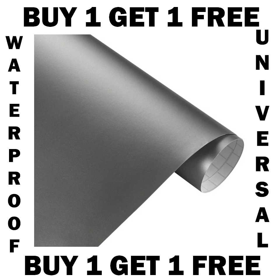 matte silver sticker (buy 1 get 1 free) waterproof vinyl wrap decal car ...