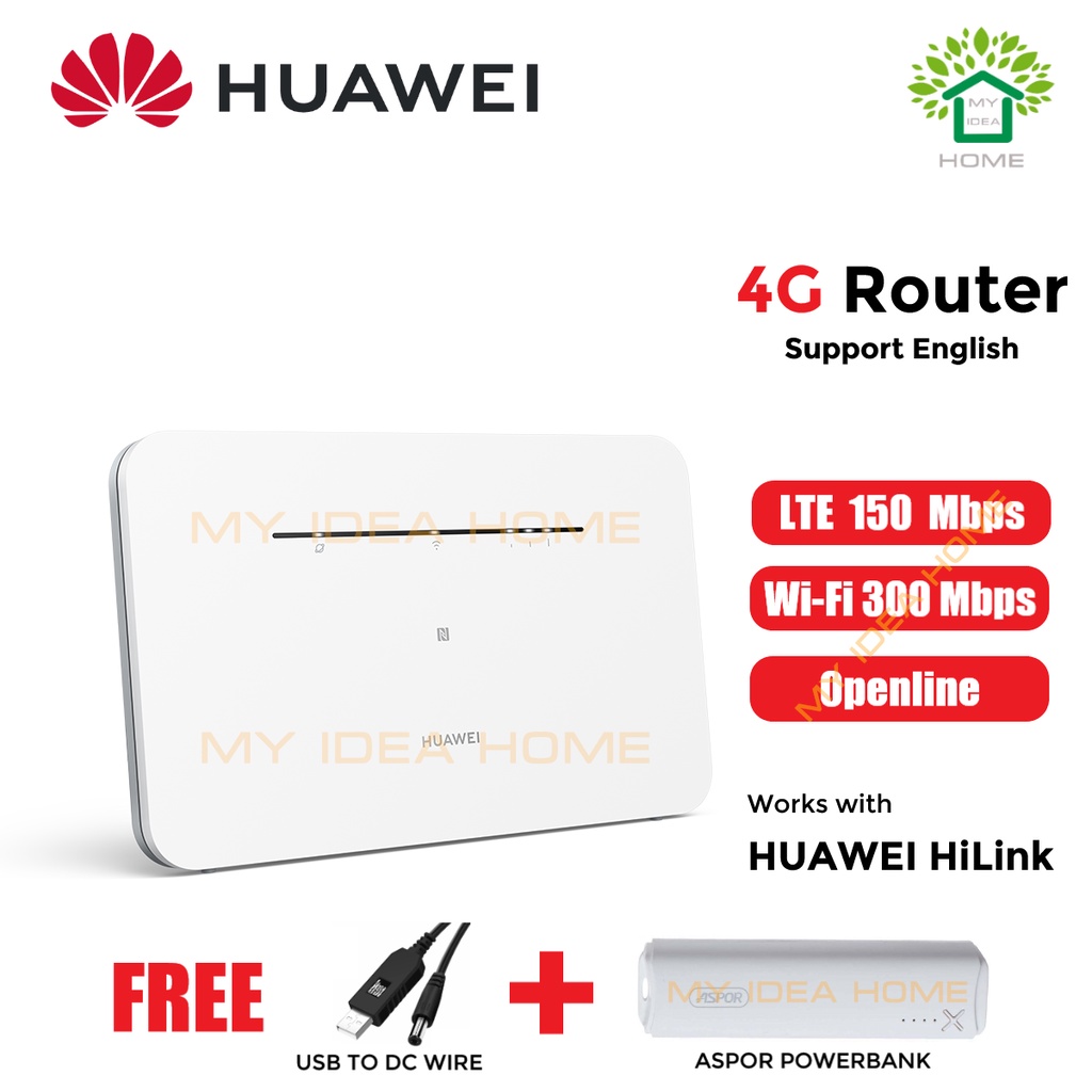 HUAWEI Openline 4G Router LTE CPE W/SIM Card Slot WiFi Router with LAN ...