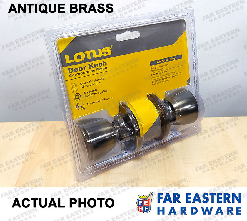 LOTUS Entrance Door Knob Lockset Doorknob Push Lock Set Stainless ...