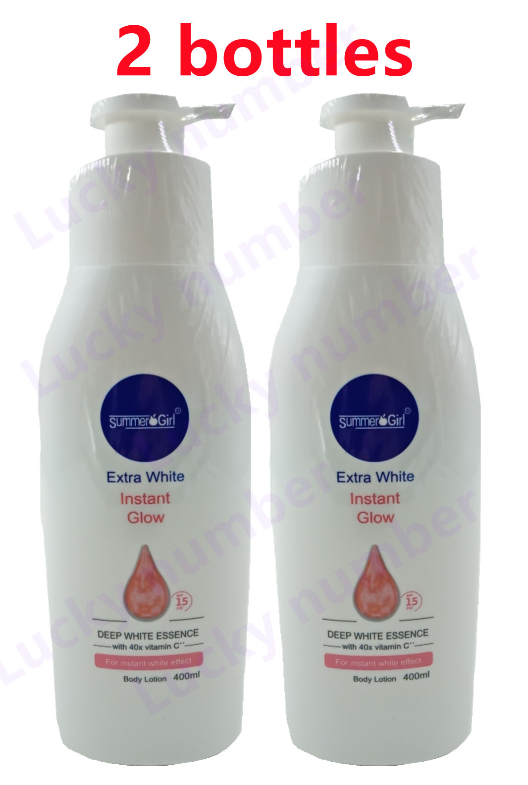 2 bottles Summer Girl Extra White Instant Glow DEEP WHITE ESSENCE with ...