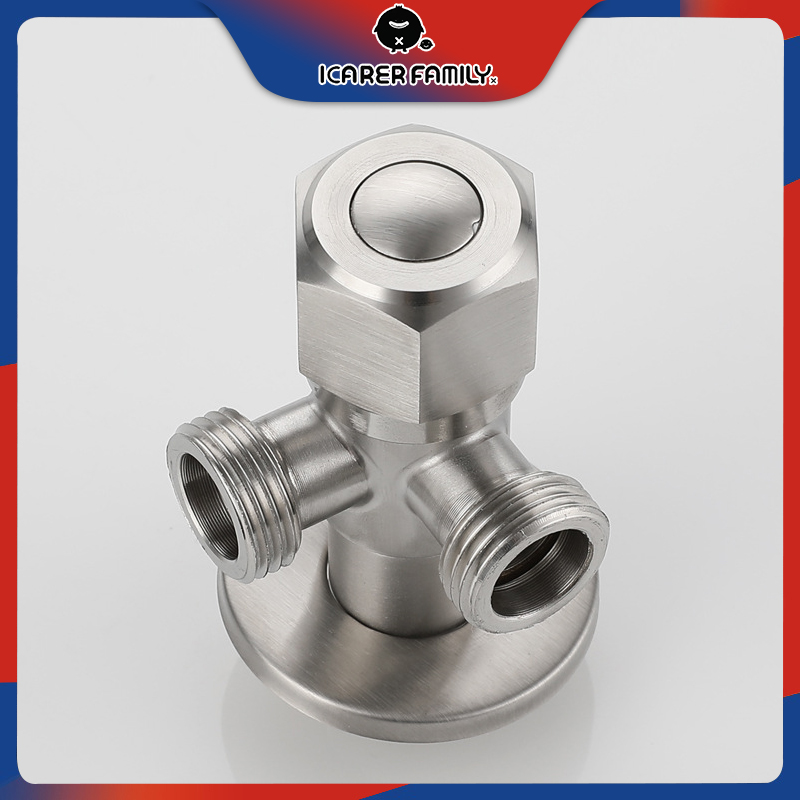 SUS304 Stainless Steel 2 Way Angle Valve 90 Degree Toilet Faucet Angle ...