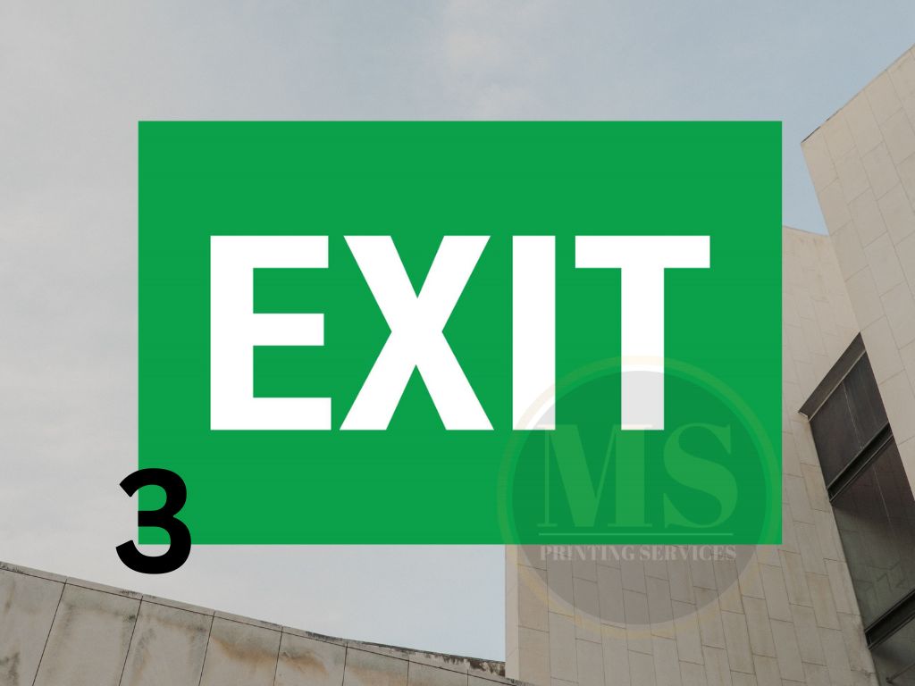 Entrance Exit Signages (Laminated A4 Size) | Lazada PH
