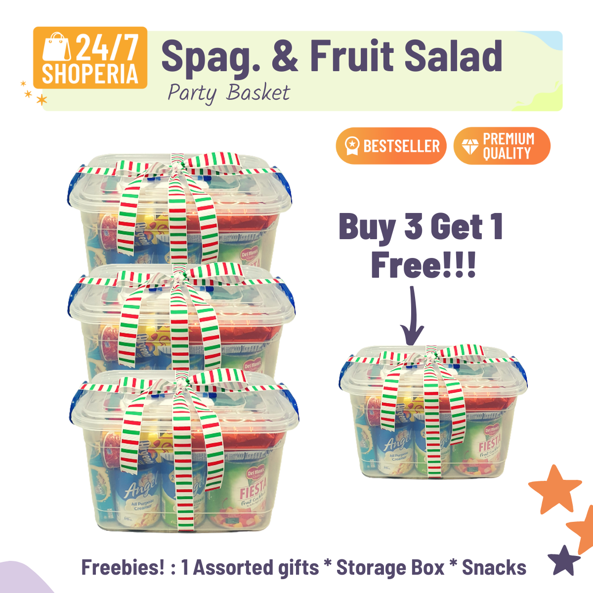 CHRISTMAS BUNDLE PACKAGE -Spaghetti and Fruit Salad Christmas Basket ...