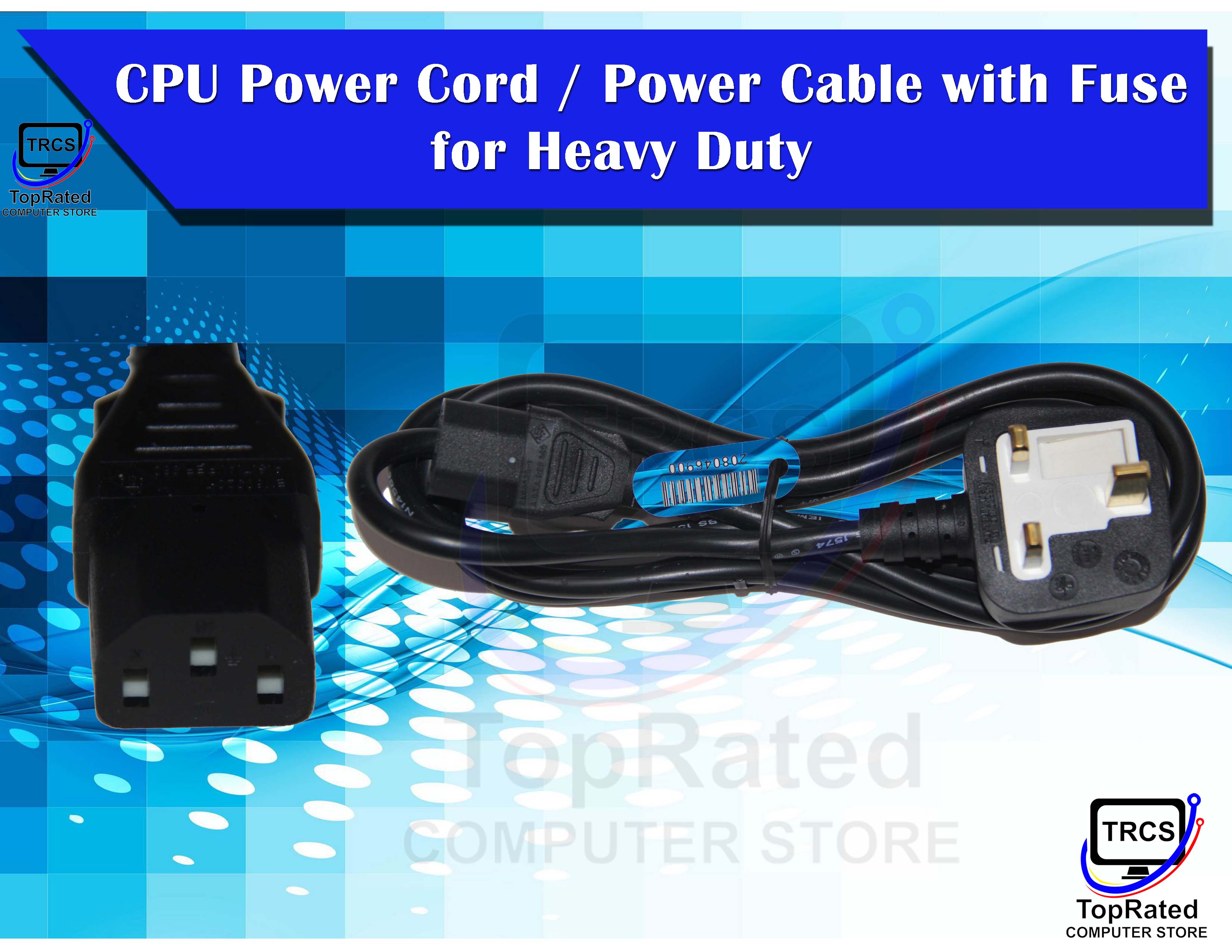 CPU Power Cord / Power Cable with Fuse for Heavy Duty | Lazada PH
