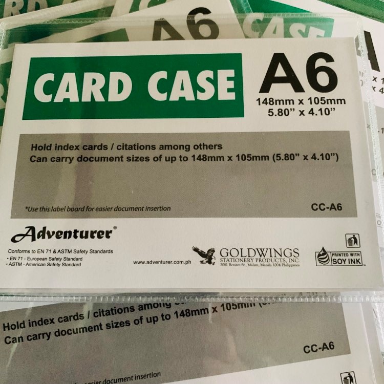 Card Case A6 ADVENTURER CC-A6 148mm x 105mm (5.80 x 4.10 inches ...
