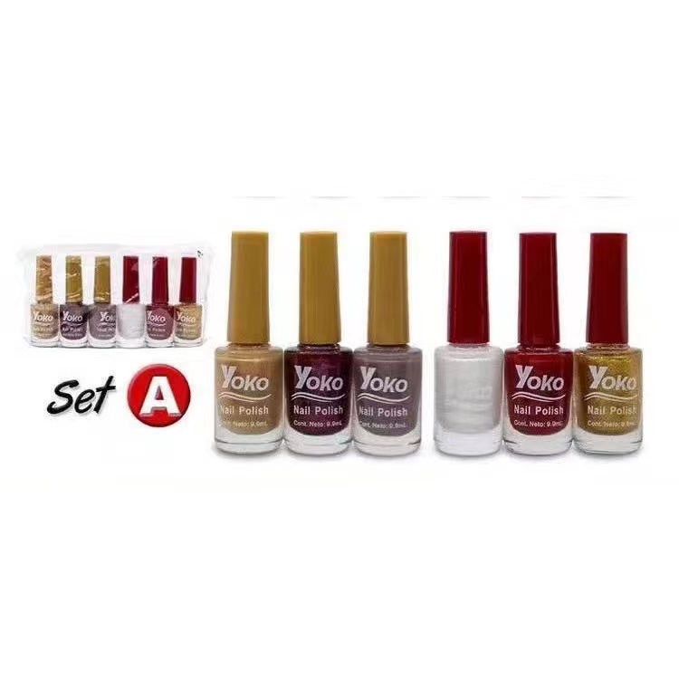 6pcs/set】YOKO Nail Polish Cutics Set 9.9ml Non-toxic And ...