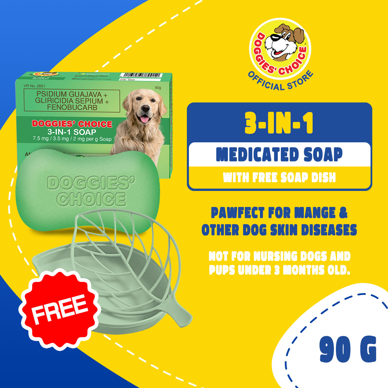 Doggies' Choice 3 in 1 Herbal Medicated Soap - 90g | Lazada PH