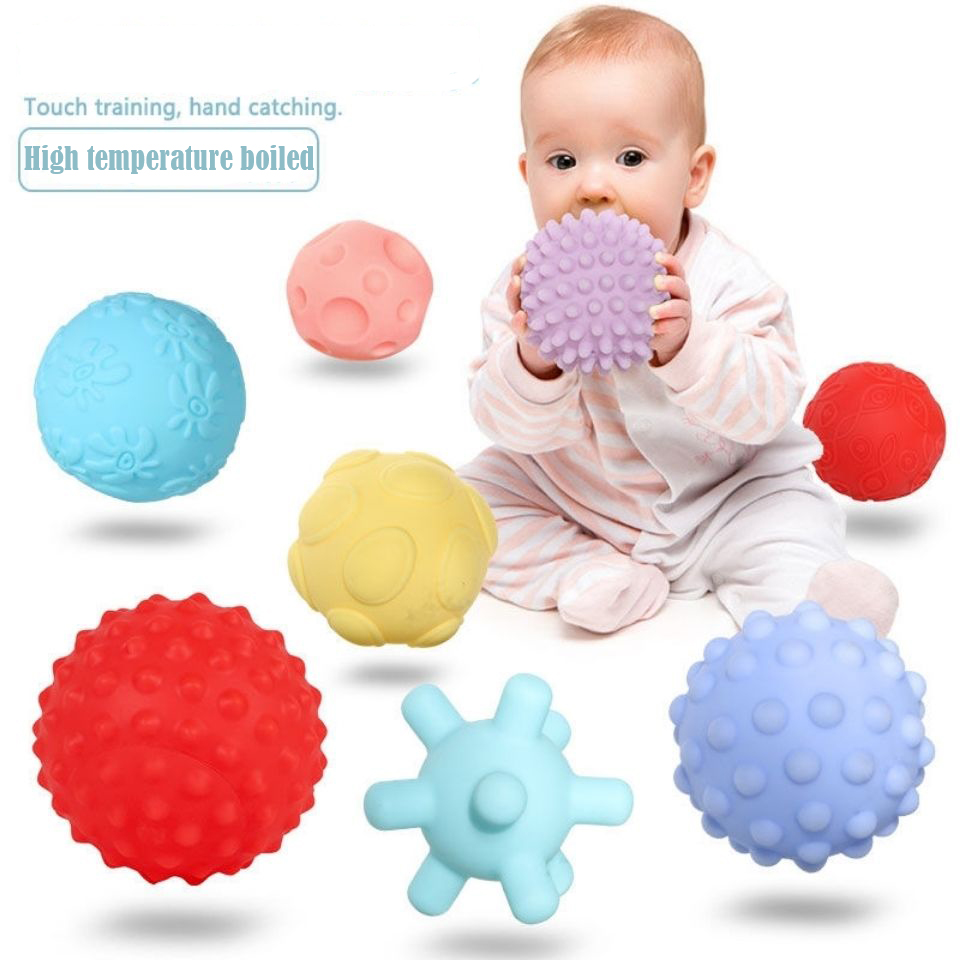 Baby Toy Bagged Soft Rubber Hand Grasping Ball Manhattan Tactile ...