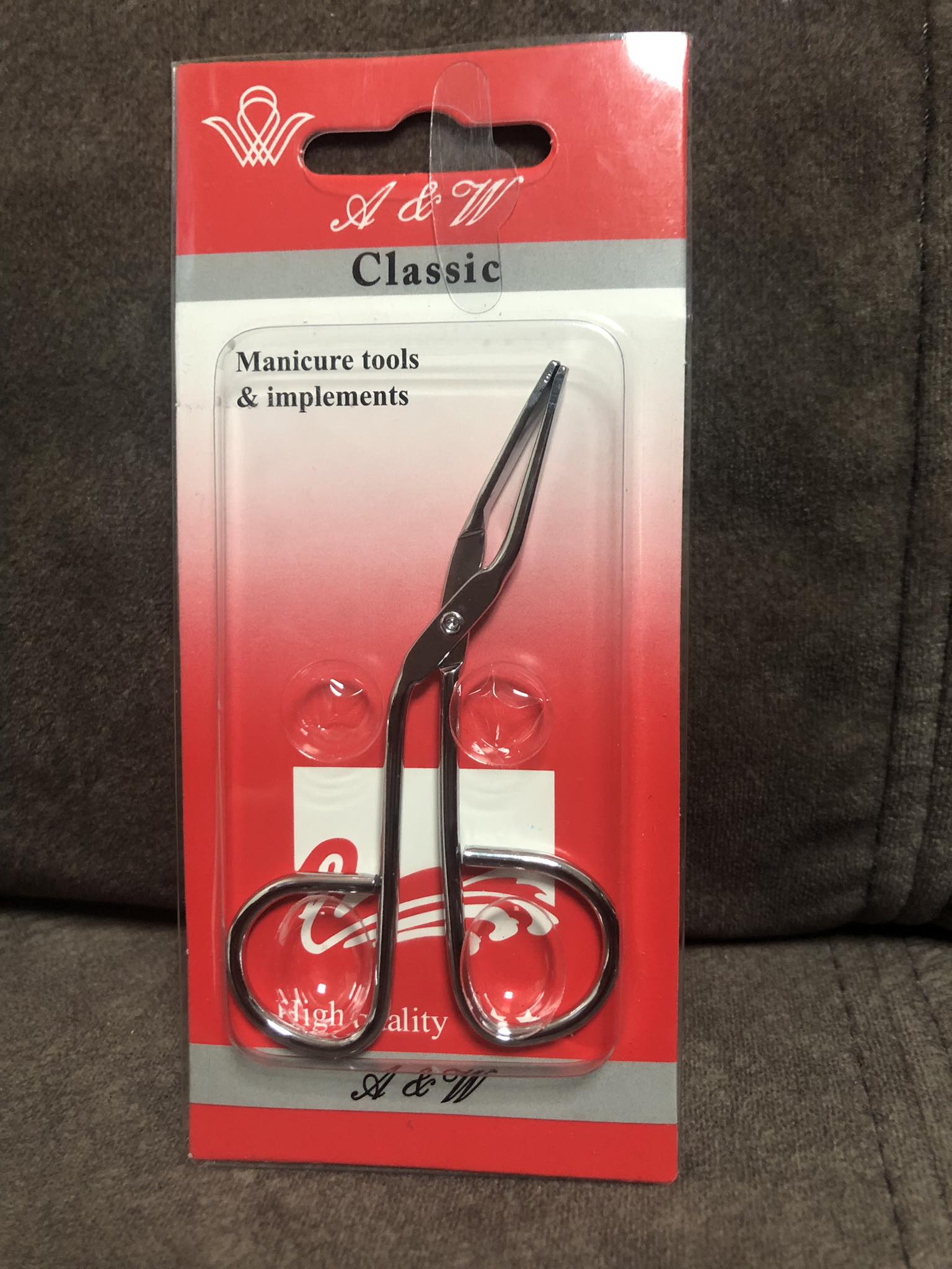 Eyebrow Scissor Tweezer Flat Tip Cuticle Scissors Bending Handle Design ...