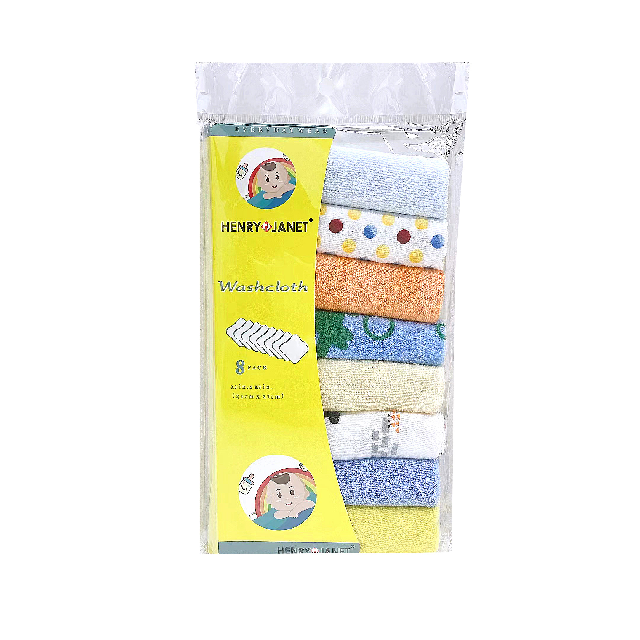 MSSugar 8 Piece Pack Washcloth Bimpo Square Face Towel | Lazada PH