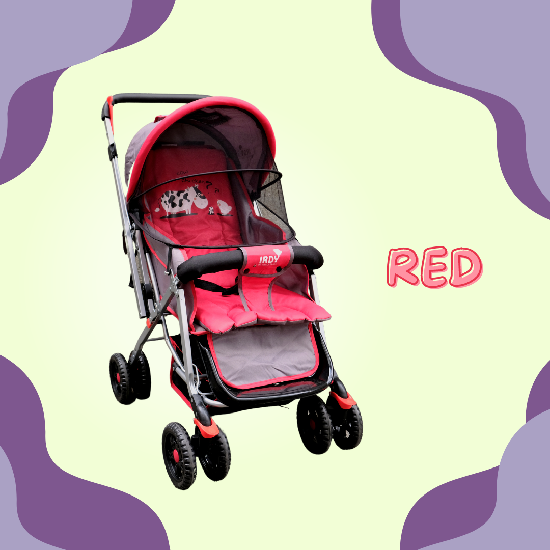 IRDY Foldable Compact Stroller S-829A with Reversible Handle Mosquito ...