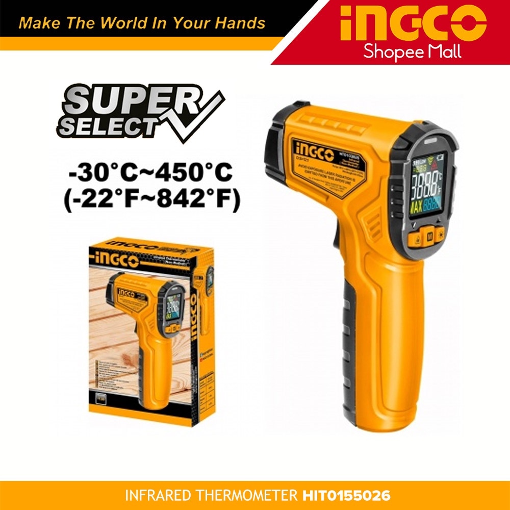 Ingco HIT010381 / HIT0155026 Infrared Digital Thermometer Thermal ...