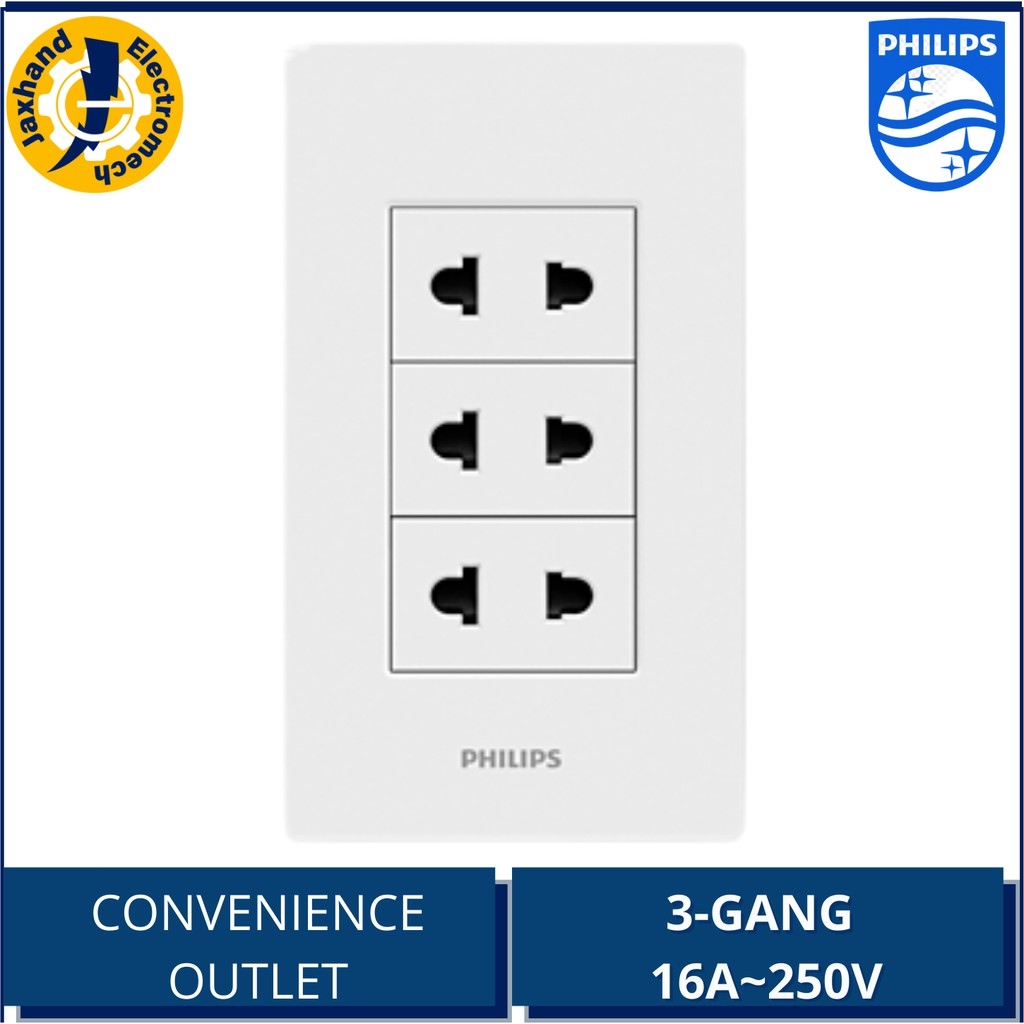 Philips Convenience Outlet Leafstyle Series 16A 250V with Shutter ...