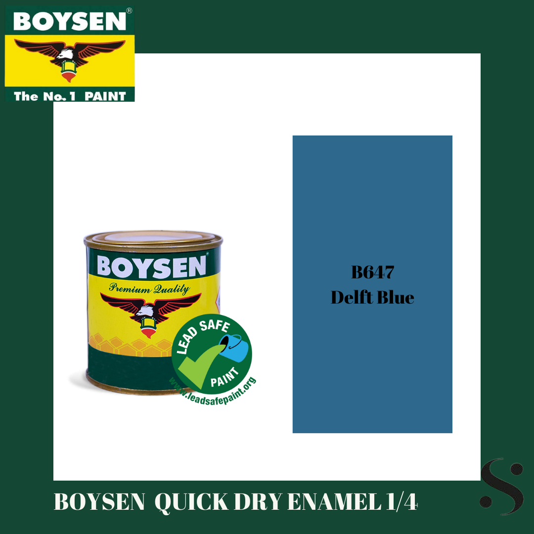 Boysen Quick Dry Enamel Delft Blue B-647 1/4L ( FOR METAL AND WOOD ...
