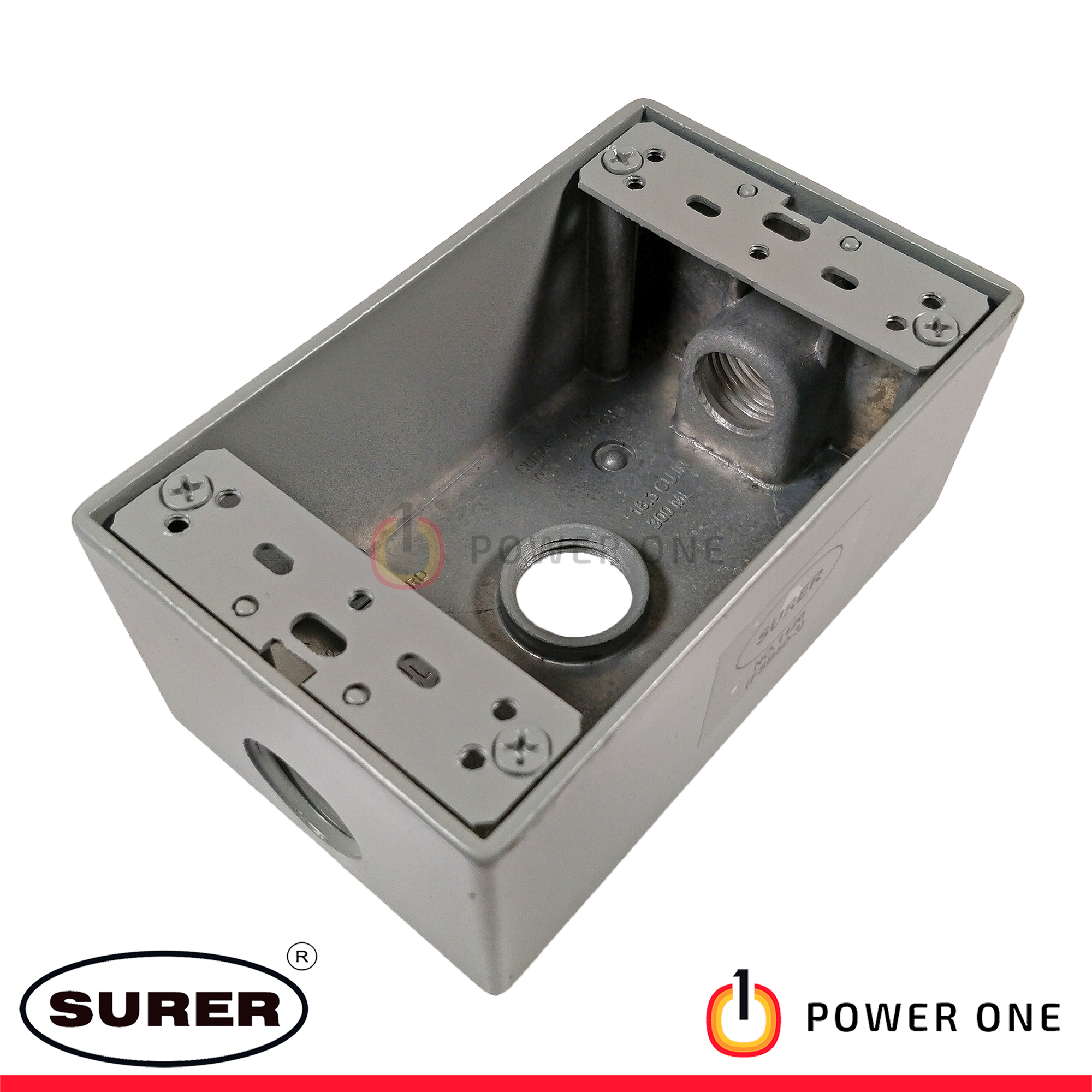 Surer 1120 1 Gang Utility Box, Three 1/2" Holes (1100 Series) | Lazada PH
