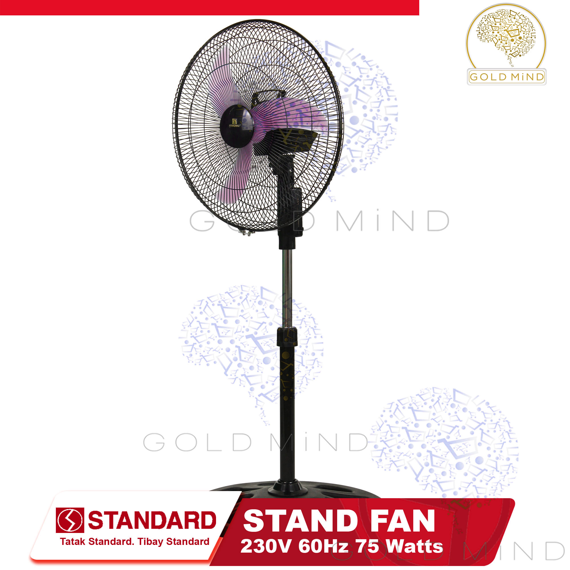 Standard Electric Fan Stand Fan 18 inches Banana Type Plastic Blade ...