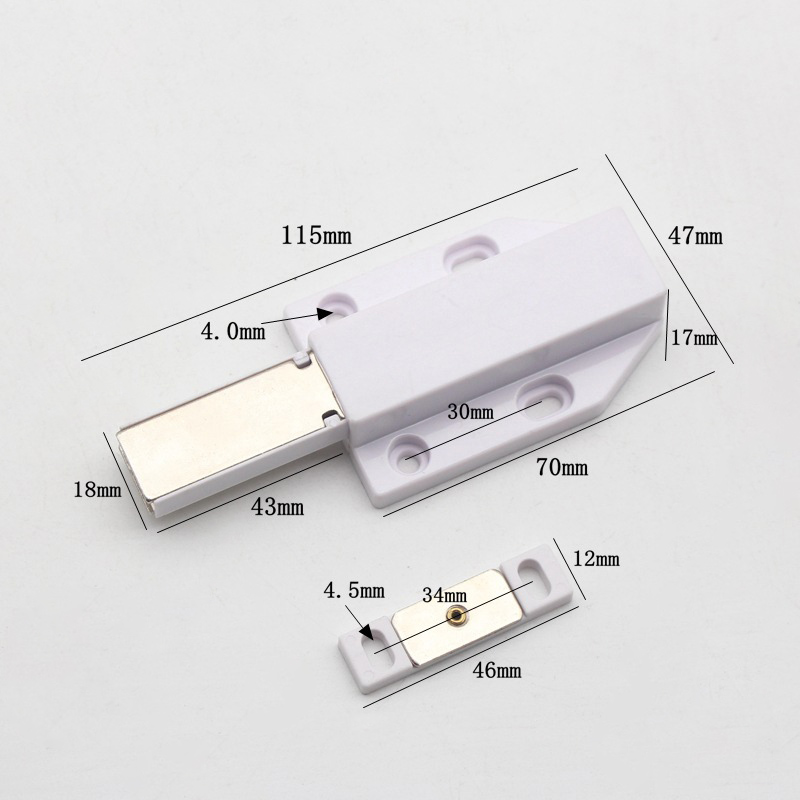 2sets Large Size Heavy Duty Magnetic Door Stealth Lock Cabinet Door ...