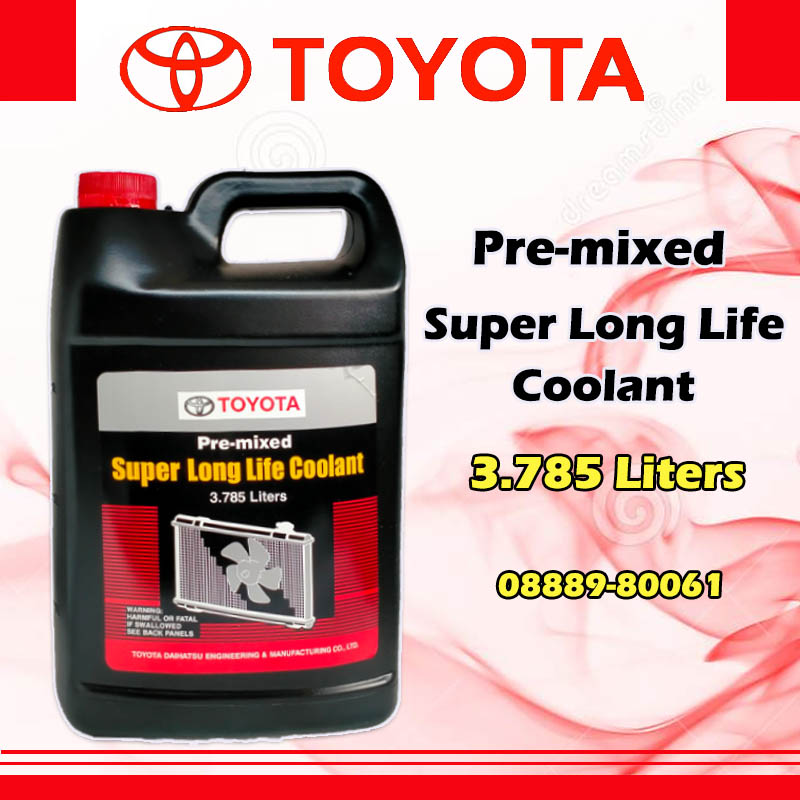 TOYOTA PRE-MIXED SUPER LONG LIFE COOLANT 3.785 LITERS PN: 08889-80061 ...