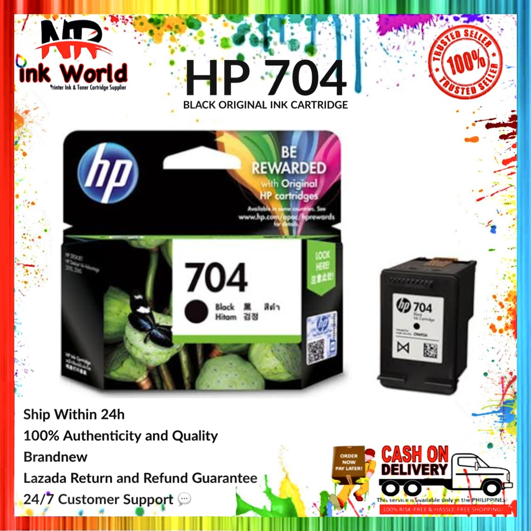 HP 704 Black Original Ink Advantage Cartridge (CN692AA) | Lazada PH