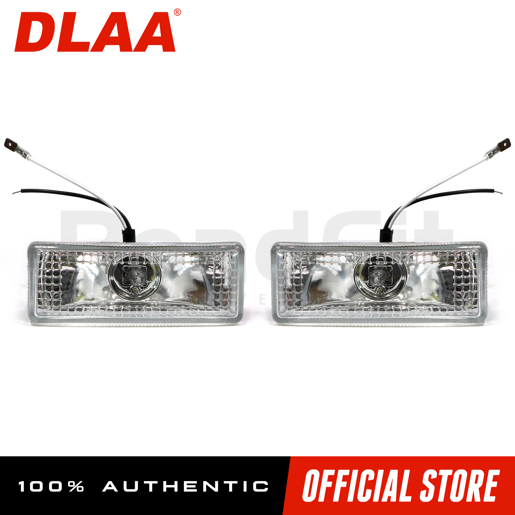 DLAA Genuine Rectangular Universal Fog Lamp / Fog Light, White With ...