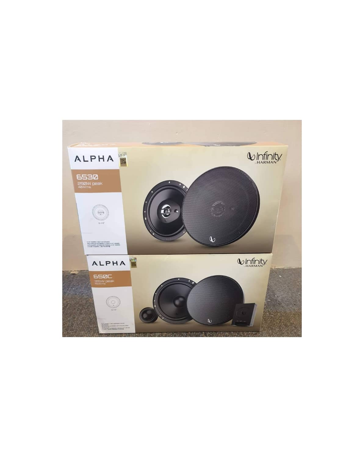infinity alpha 6530 coax and infinity alpha 650c component package ...