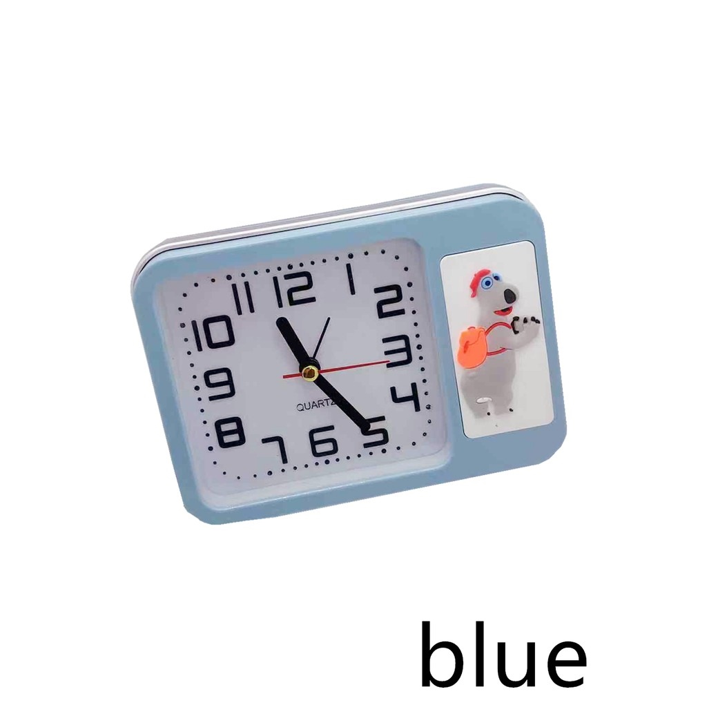 Boutique OS-007 Cartoon rectangle Alarm Clock Battery Silent Home Desk ...