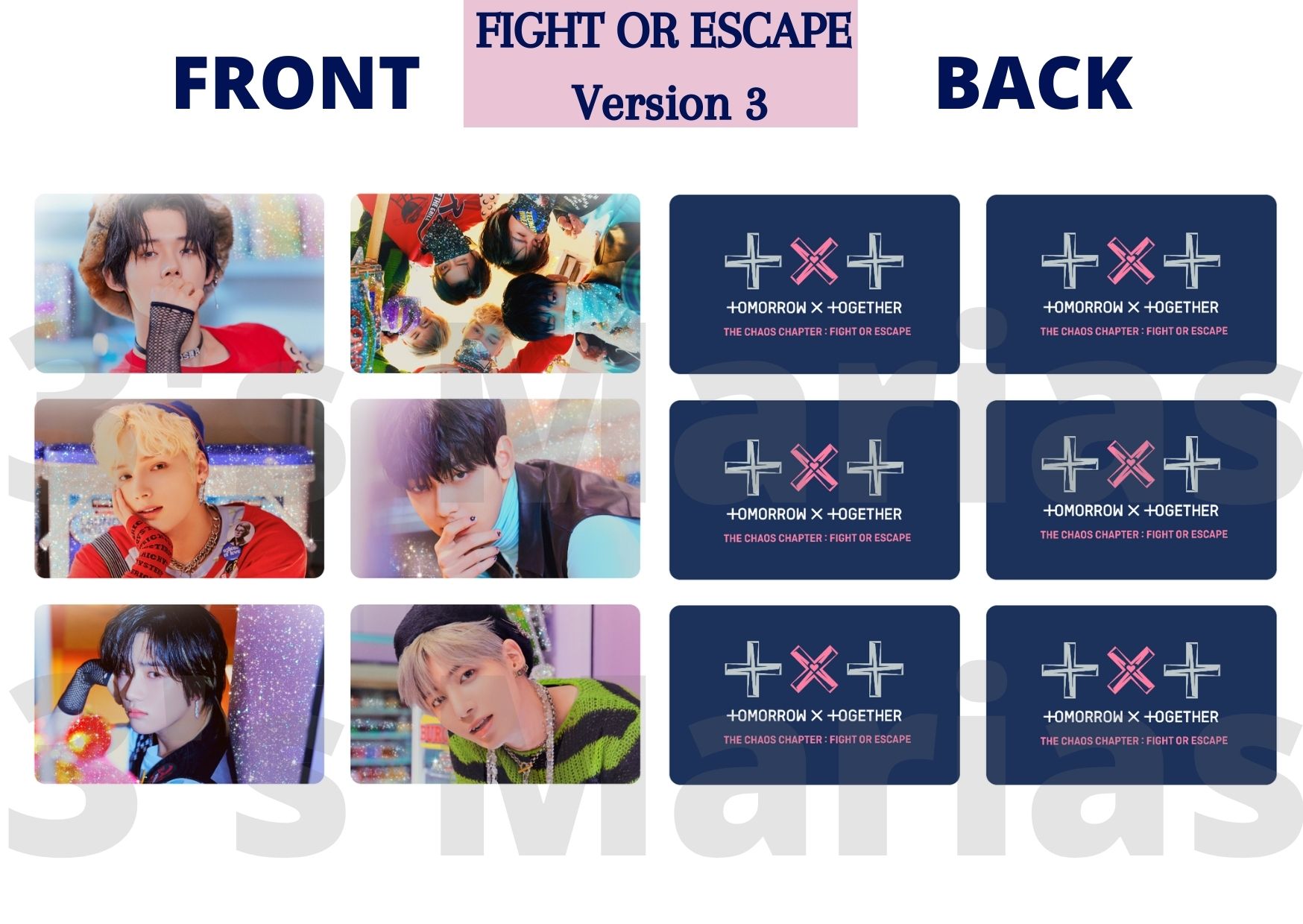 TXT CHAOS CHAPTER FREEZE FIGHT OR ESCAPE PHOTOCARD SET (New and Updated ...