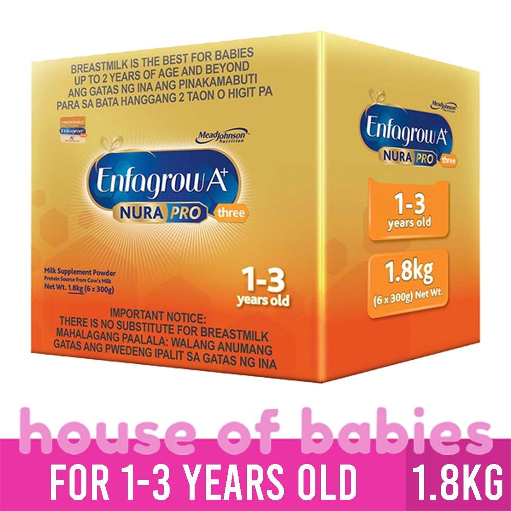 Enfagrow A+ Three NuraPro 1.8kg 1-3 Years Old Milk Supplement | Lazada PH