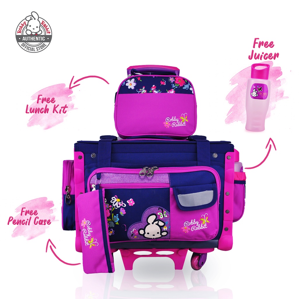 Robby Rabbit Blooms and Blued Medium Box-Type Trolley | Lazada PH