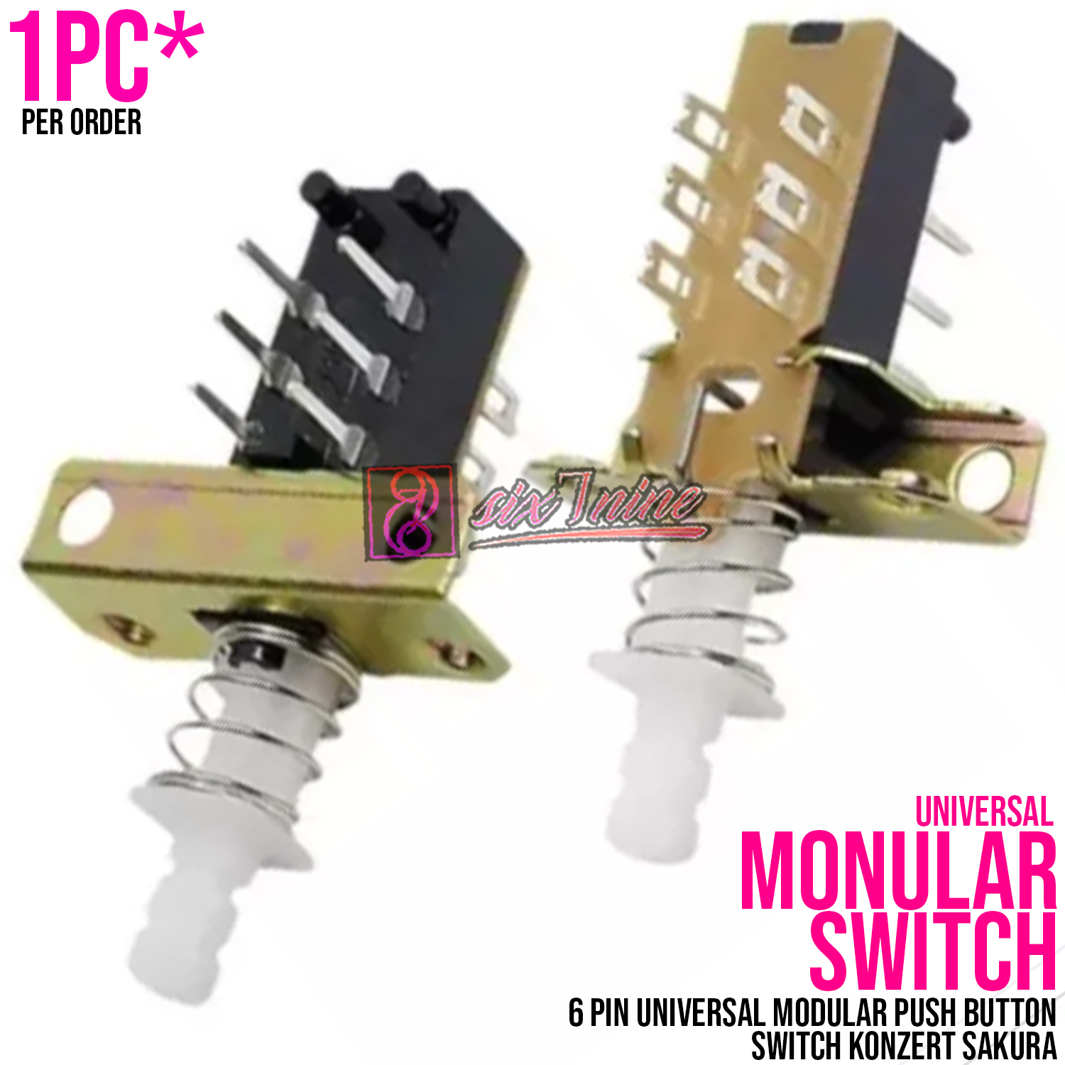 Universal 6 Pins Modular Push Button Switch Konzert/Sakura Heavy Duty ...