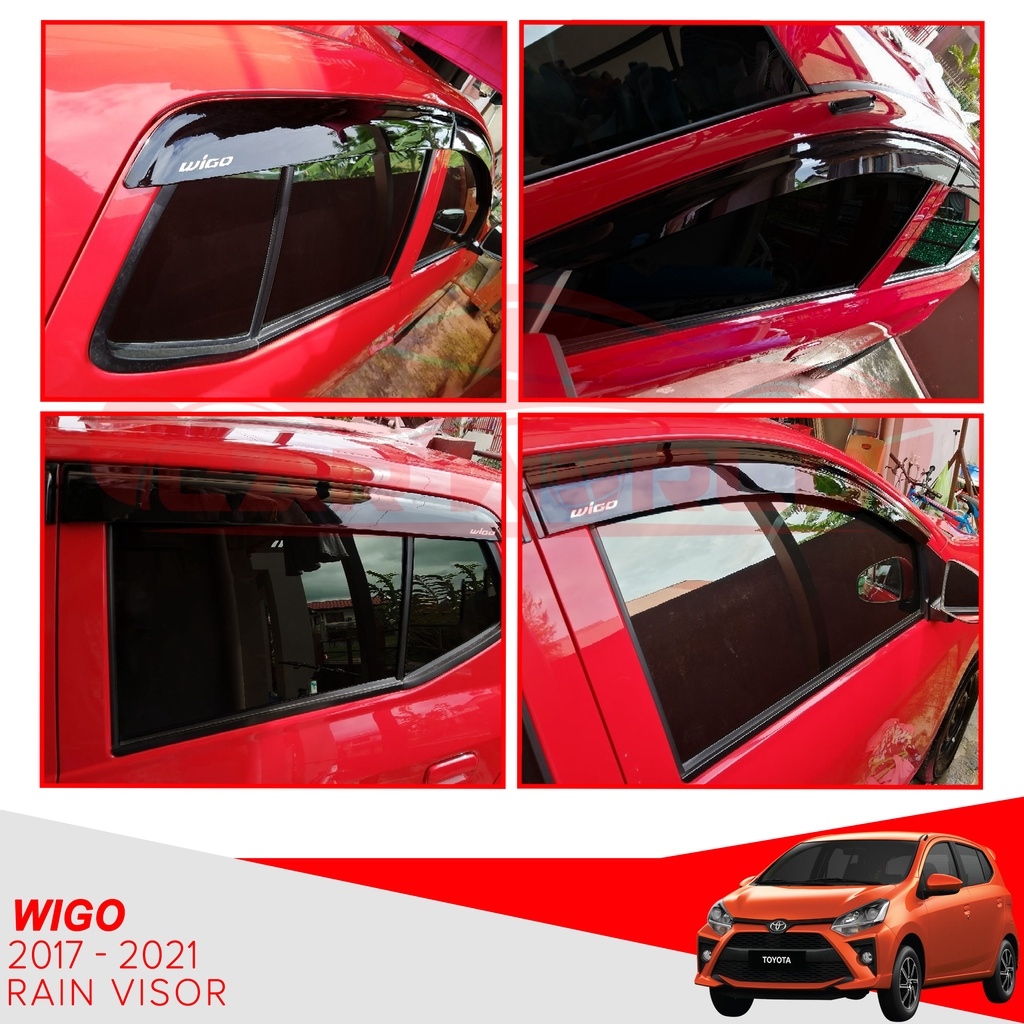 Toyota Wigo 2017 - 2023 OEM Type Rain Guard Window Visor | Lazada PH