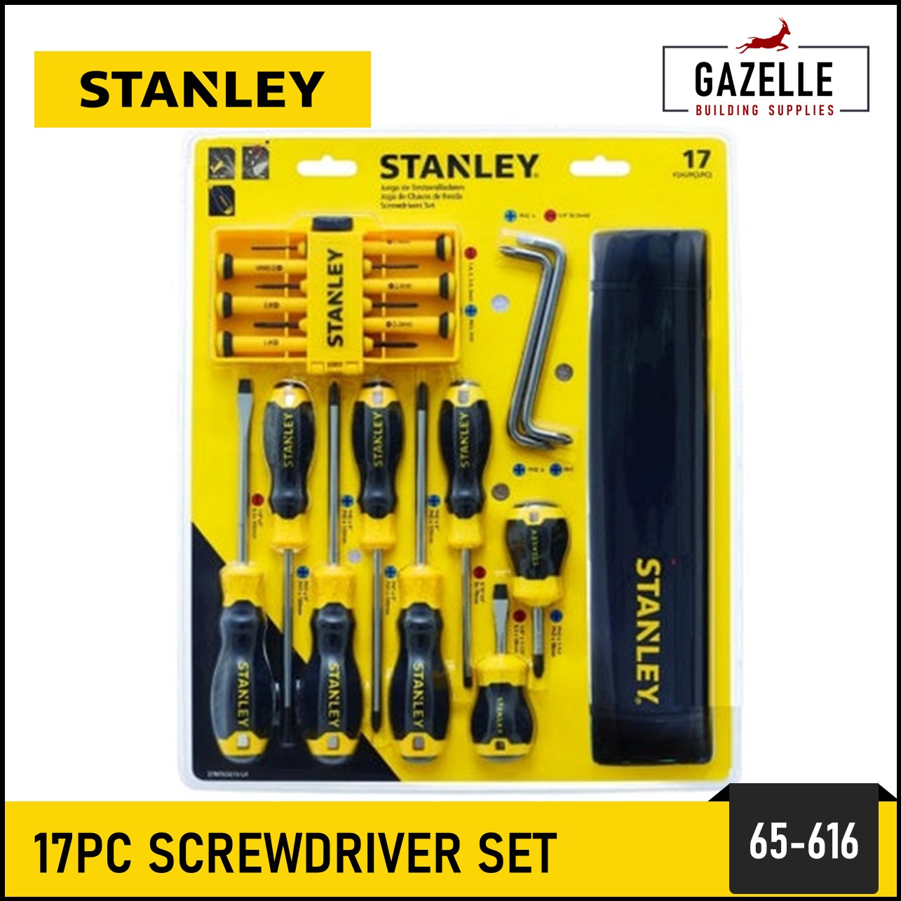 Stanley Cushion Grip 17 Pc Screwdriver Set - 65-616 | Lazada PH