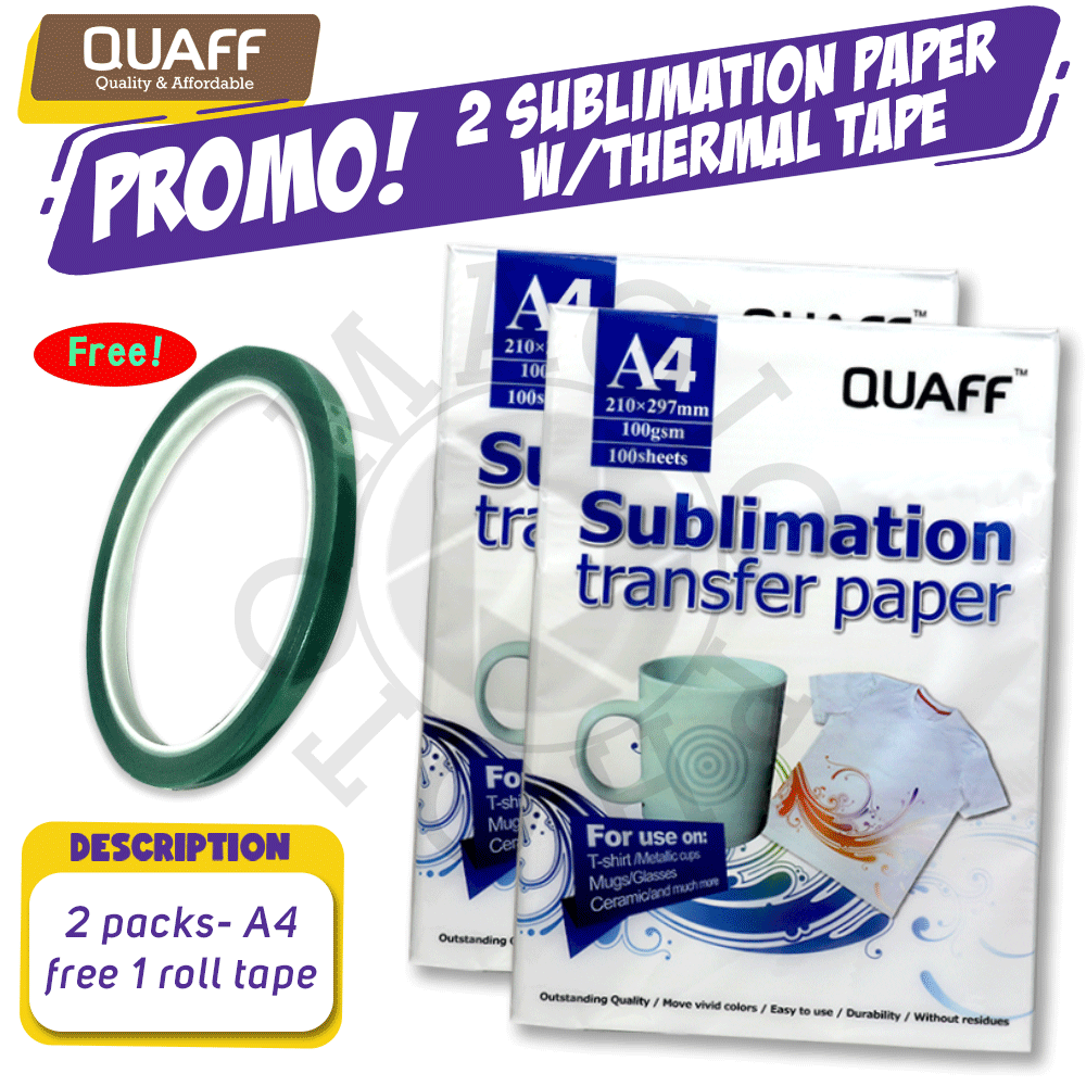 Magic photo (Promo Package) QUAFF Sublimation Paper A4 Size 2packs ...