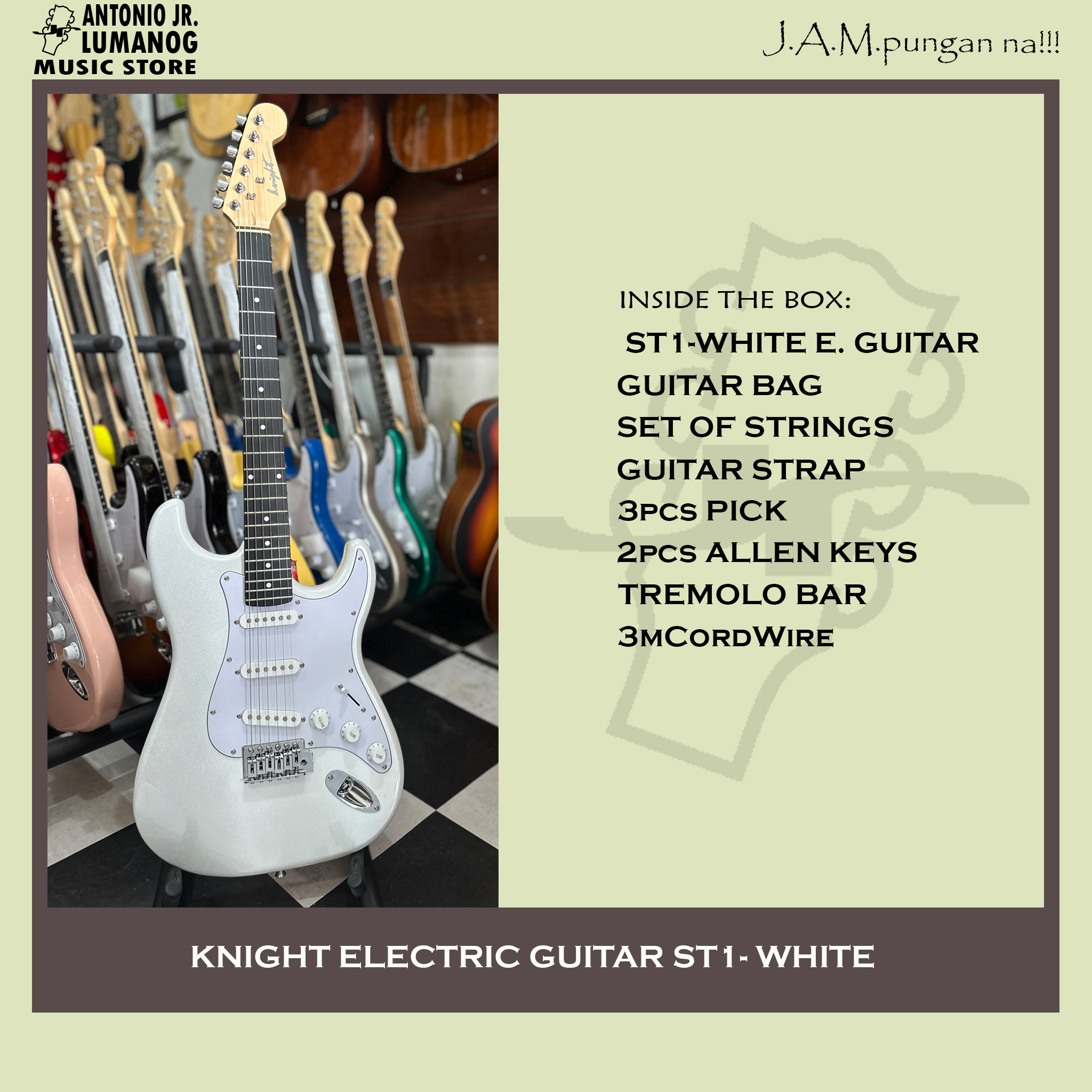 KNIGHT ST1 ELECTRIC GUITAR STRATOCASTER STYLE | Lazada PH