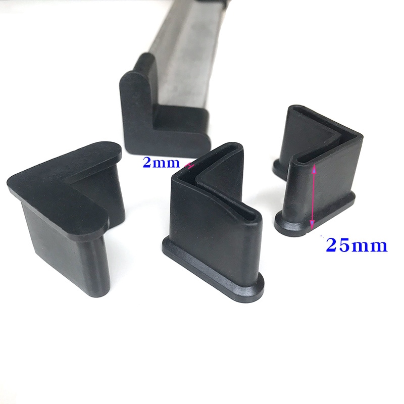 【cw】 Rubber Corner Angle Feet Pipe End Cover Caps Cap L-Shaped Foot ...