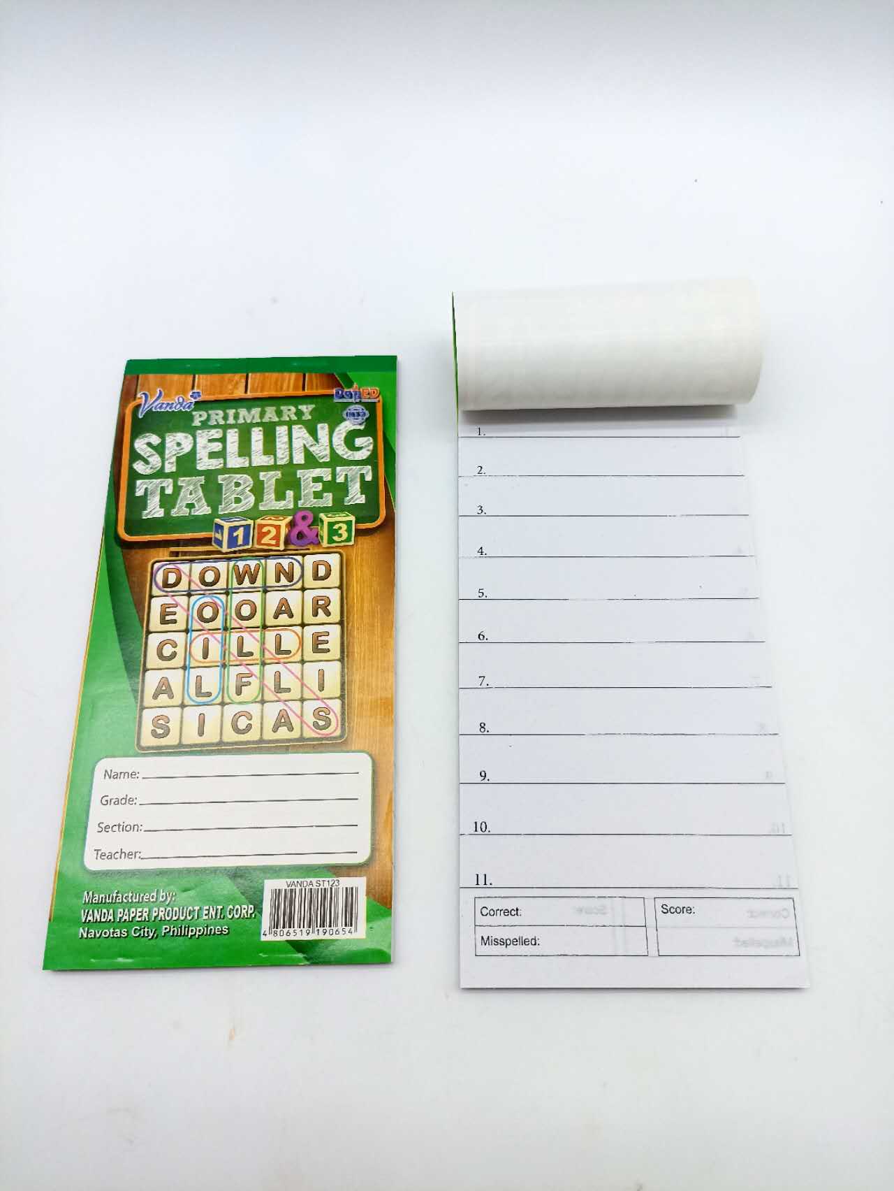 Sold per 1pad ALPHABETICAL SPELLING Tablet Spelling booklet / 1'2'3 ...