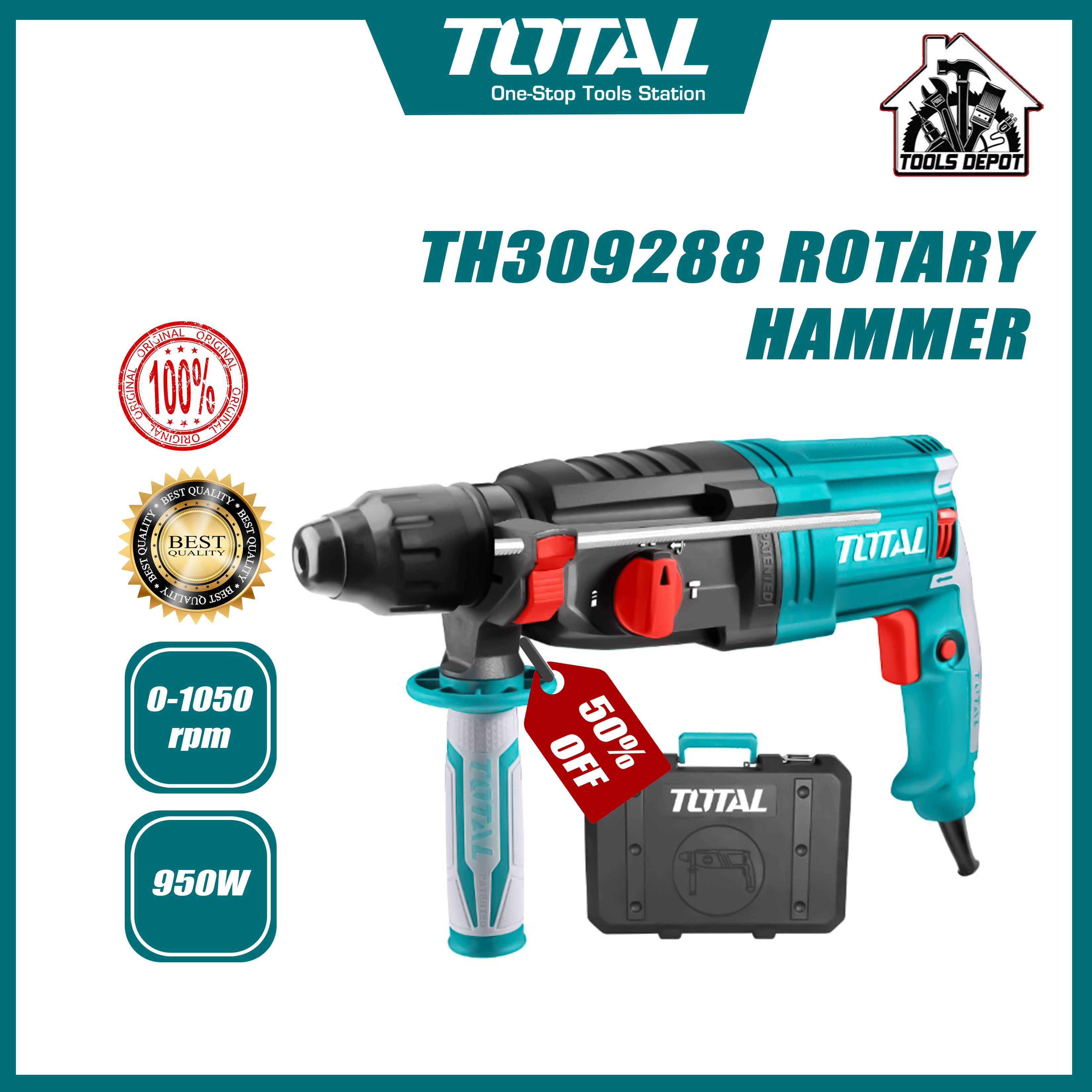 TOTAL ROTARY HAMMER 950W | Lazada PH
