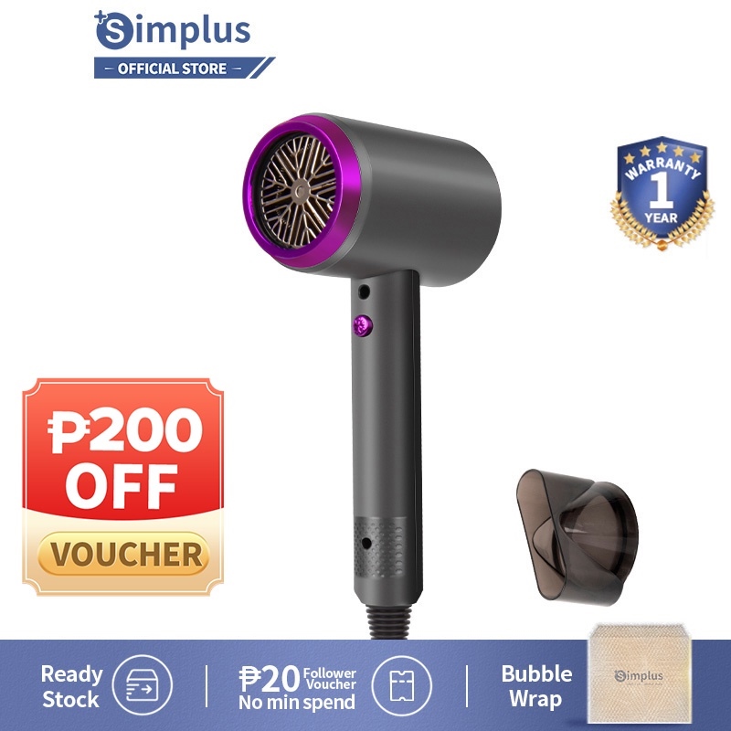 Simplus Hair Dryer Quick Dry Blower 2in1 Hot Cold 3 Speed Control ...