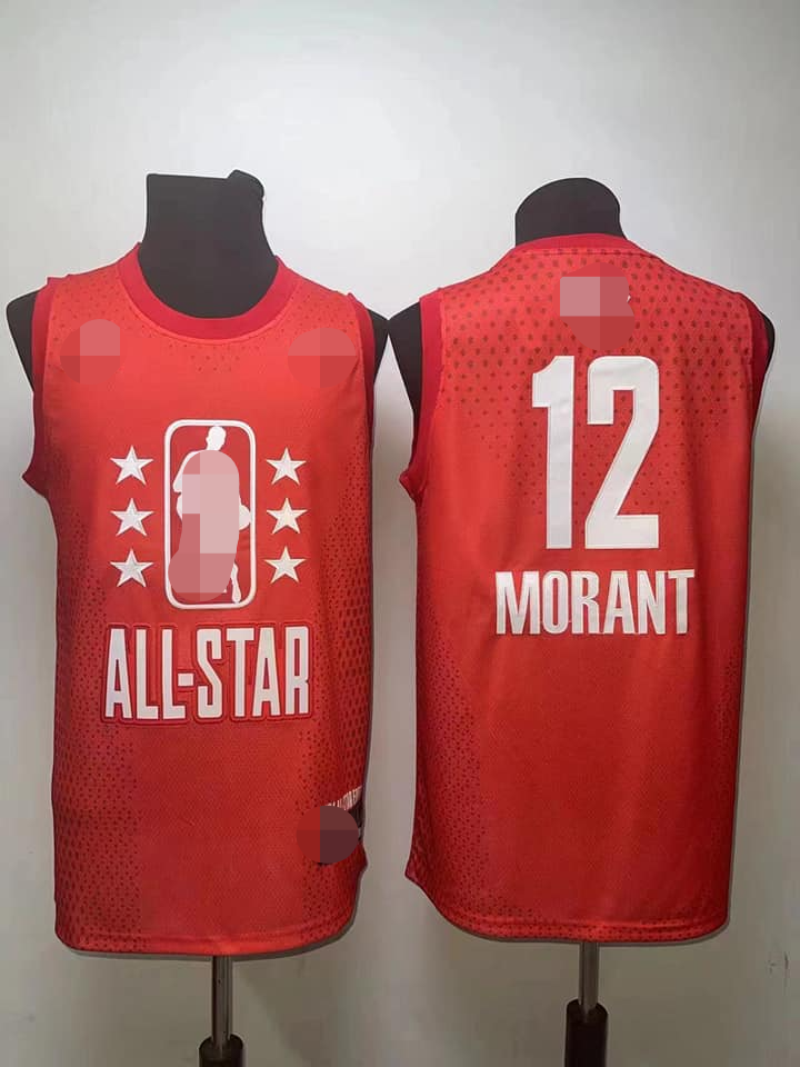 2022 All-Star #12 Ja Morant Maroon #30 Stephen Curry Jersey，hight ...