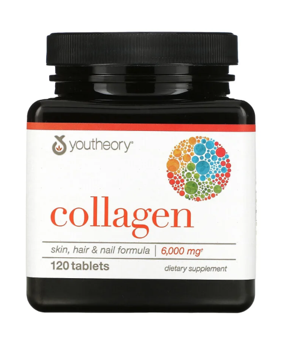 Youtheory, Collagen + Vitamin C,6,000 mg, 120 Tablets,160 Tablets and ...