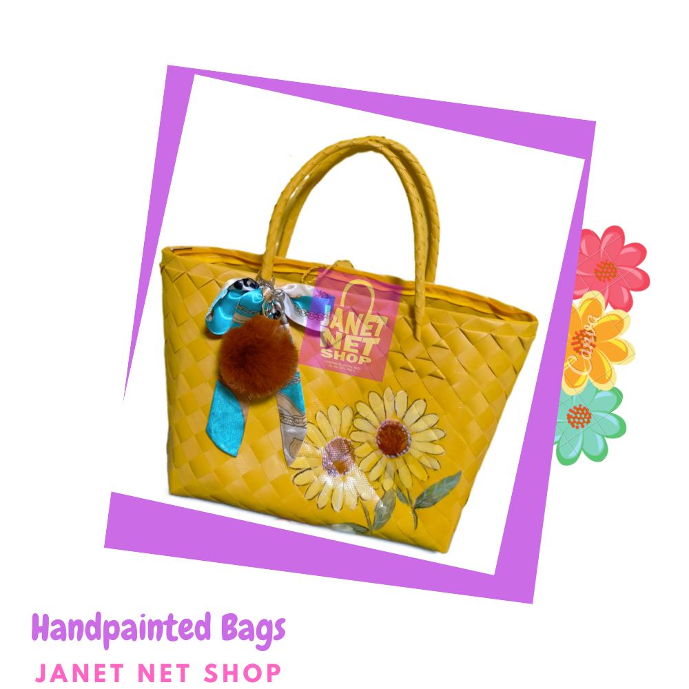 Handpainted Bayong Bags SOFT with ZIPPER (Yellow Collections) | Lazada PH