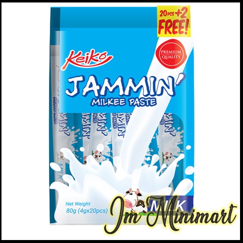JM FG-0163 | JM Foods | Keiko Jammin' Chocolate | Milkee | Strawberry | Cheese [ 4g x 20 Sticks ...