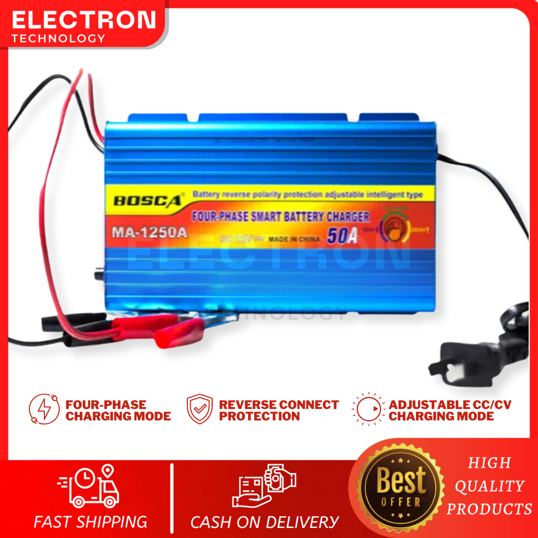 ELECTRON Bosca MA-1250A 50A Four Phase Smart CAR Battery Charger | Lazada PH