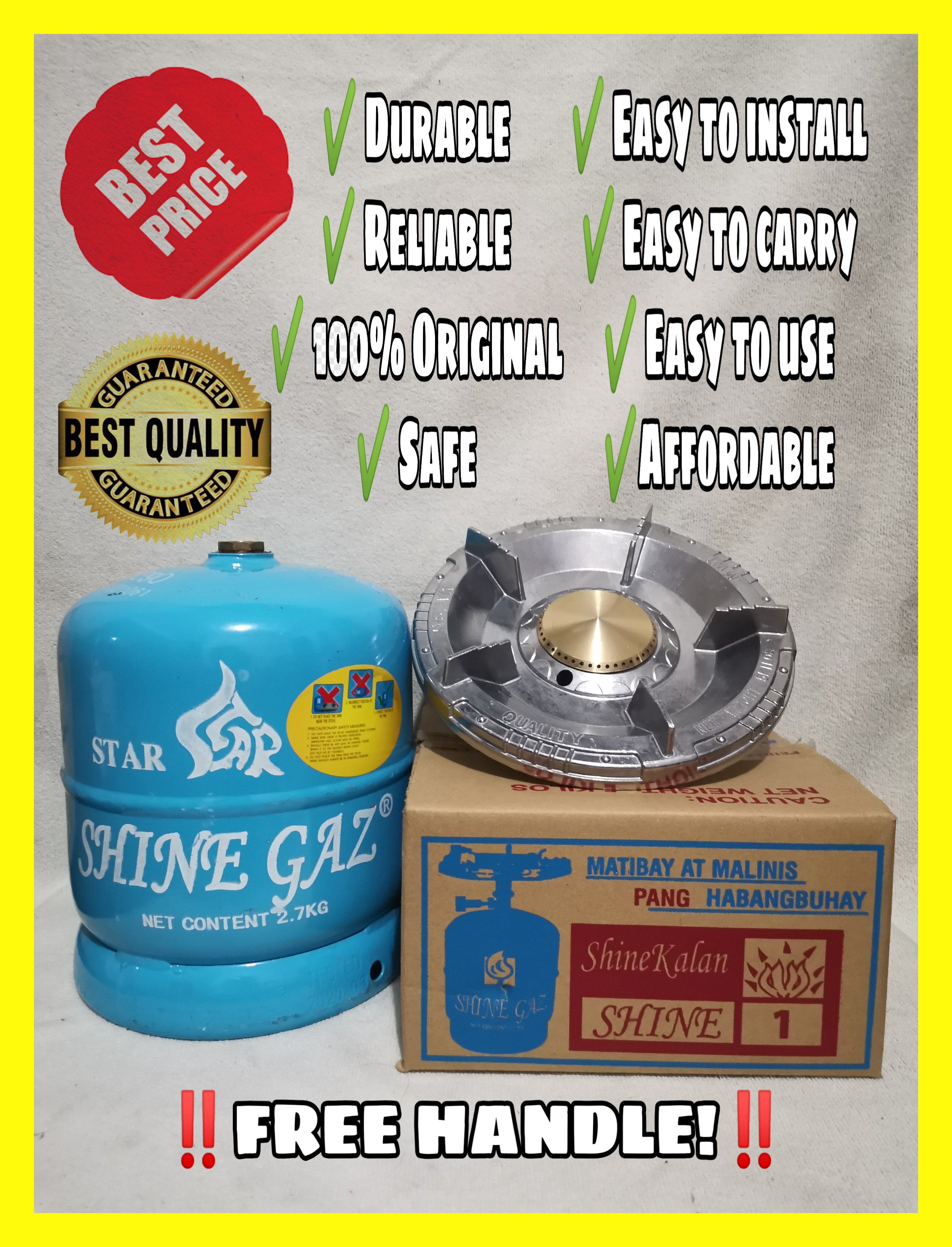 SUPERKALAN COMPLETE SET SHINEGAS TANK WITH BURNER AND FREE HANDLE ...